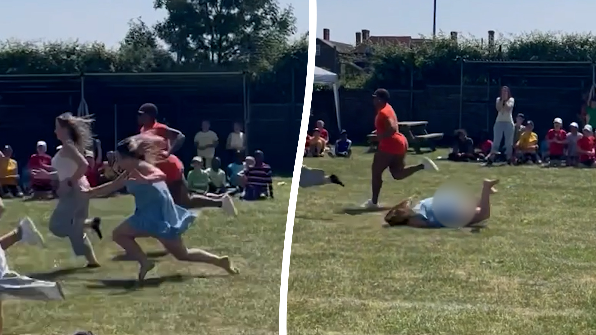Mum faceplants during parents' race at her daughter's school - and ...