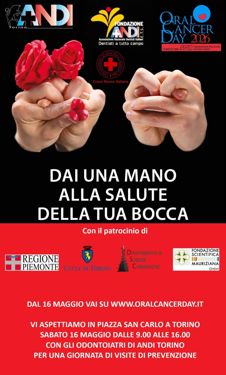 Andi Torino aderisce all'Oral Cancer Day il 16 maggio