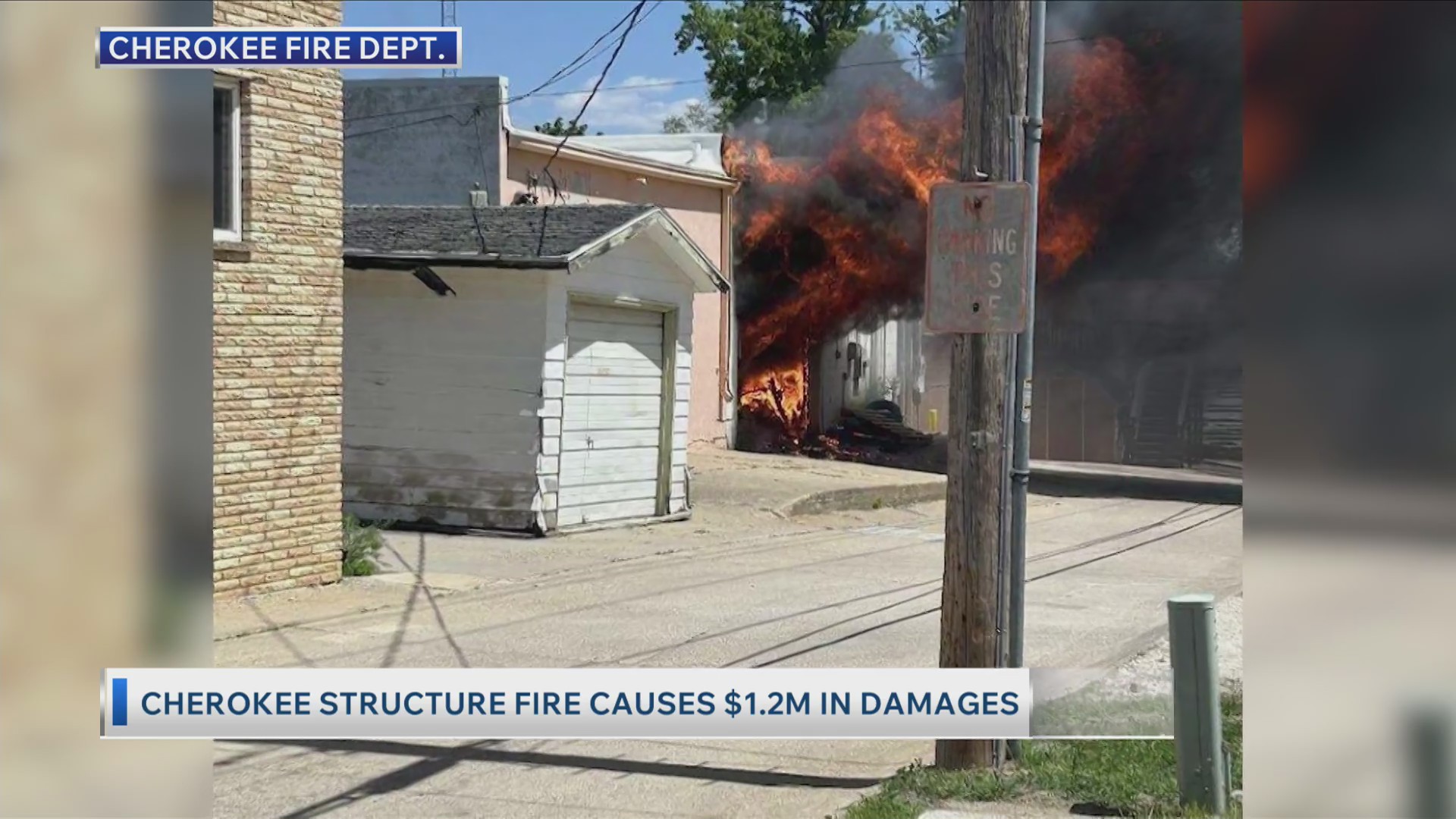 Structure fire in Cherokee