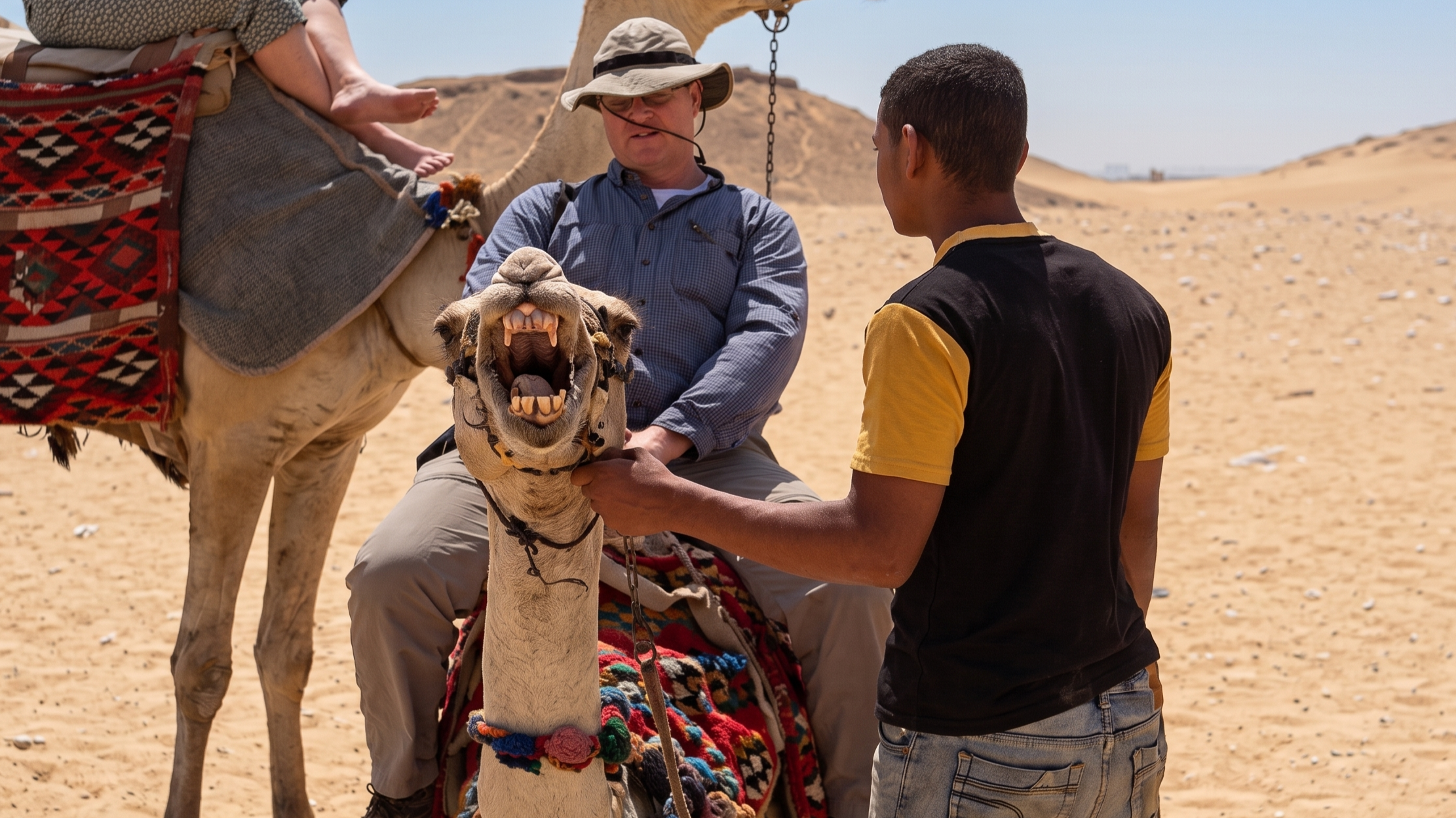 Watch what happens when a clueless tourist tries to ride a camel