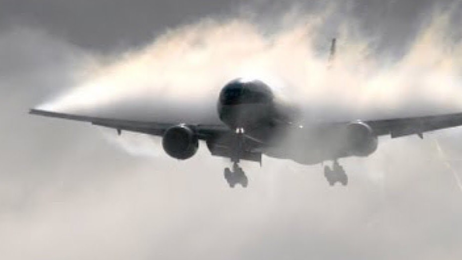 Why do airplanes seem to evaporate as they fly?