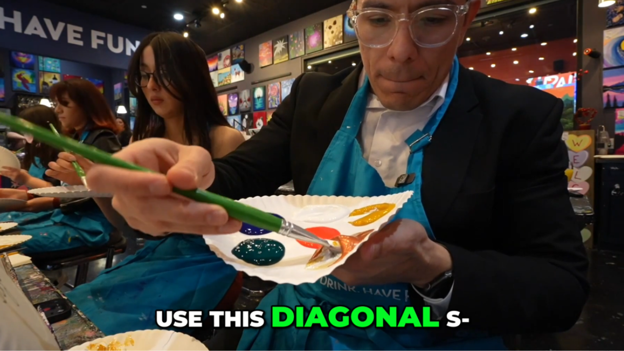 Creative date night in Las Vegas painting class and drinks for two