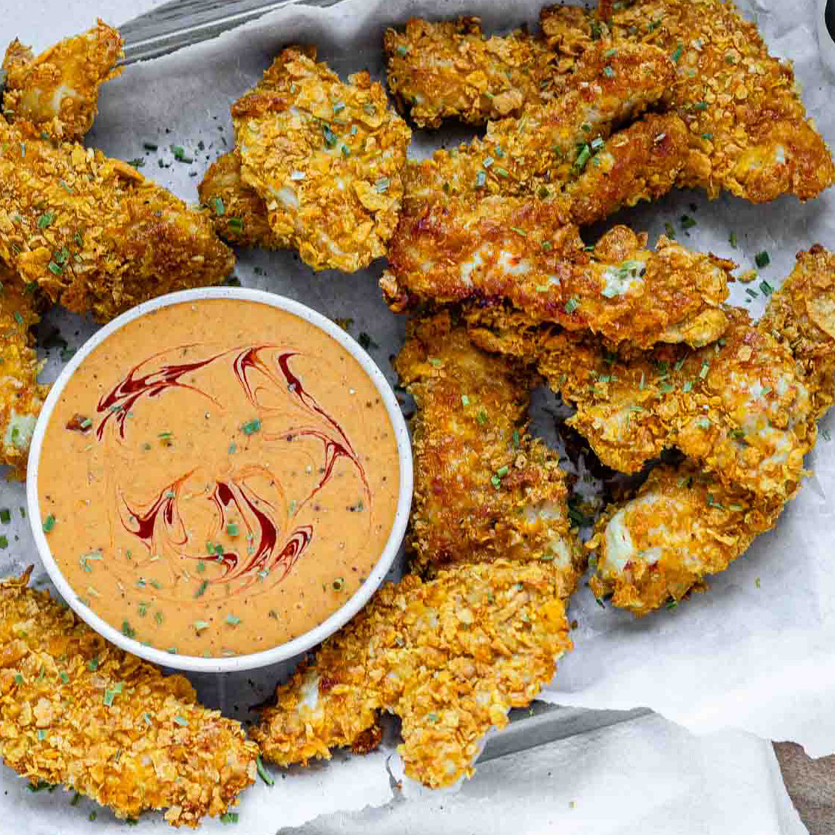 Cornflake chicken strips