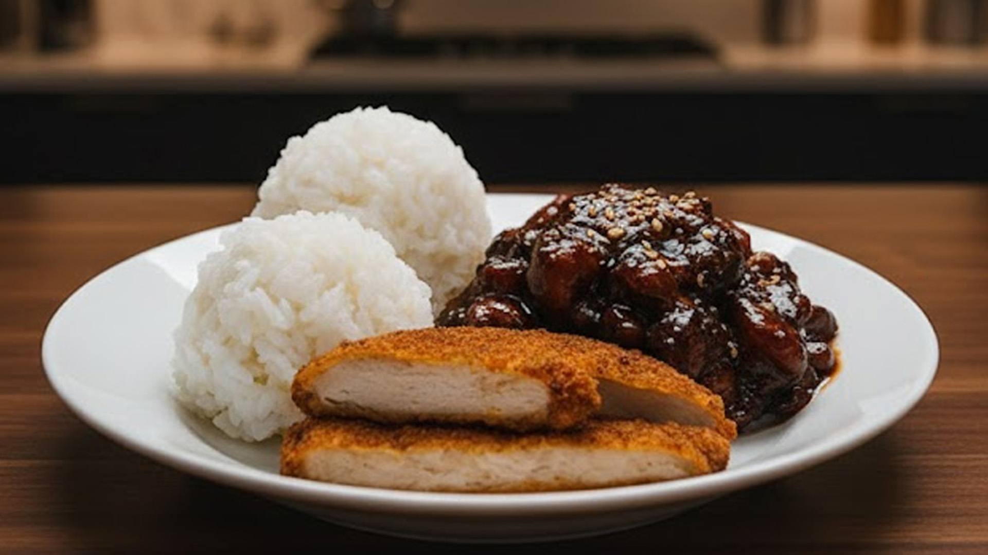 How to make crispy chicken with rice and beans
