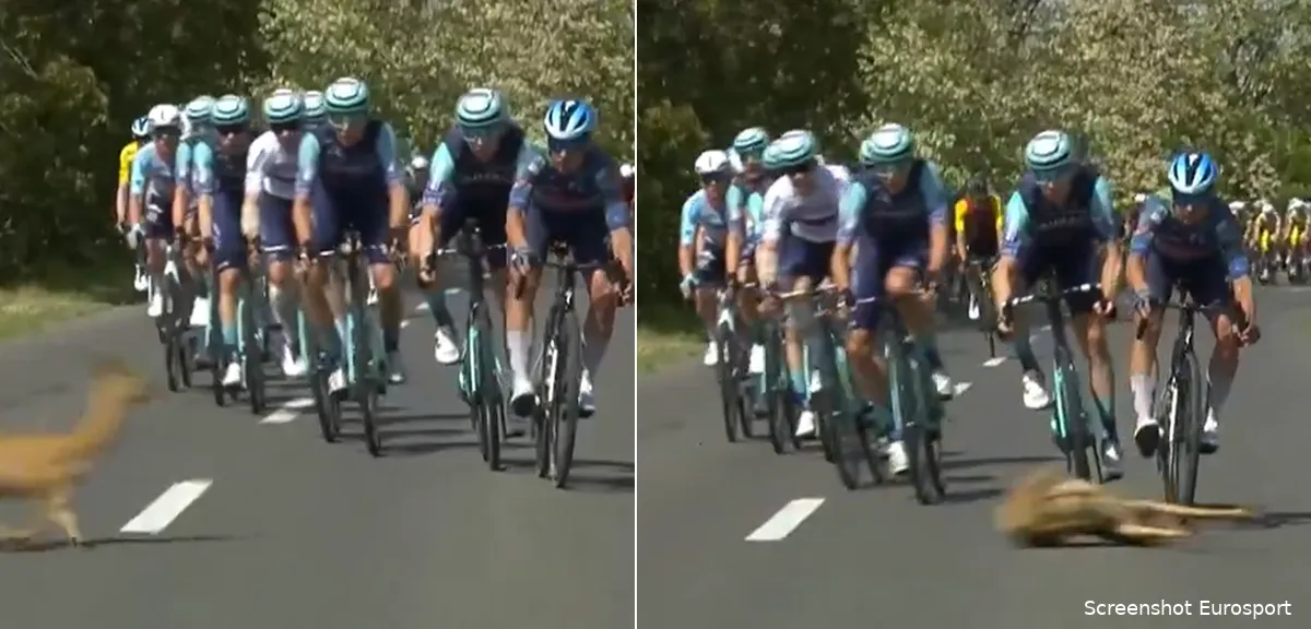 🎥 Meest opvallende beeld van de dag komt niet uit Giro, maar van ...