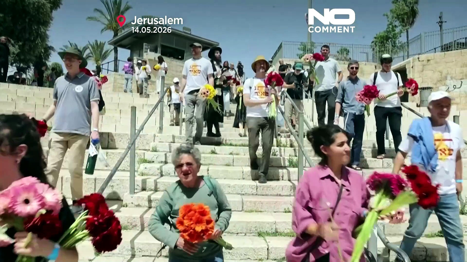 Peace activists rally to protect Palestinians during Jerusalem flag march