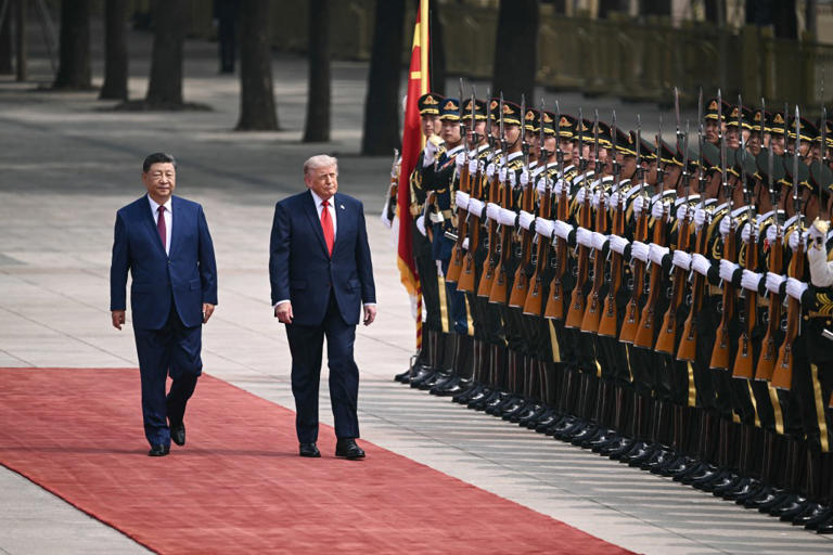 Trump met with fanfare during high-stakes China visit