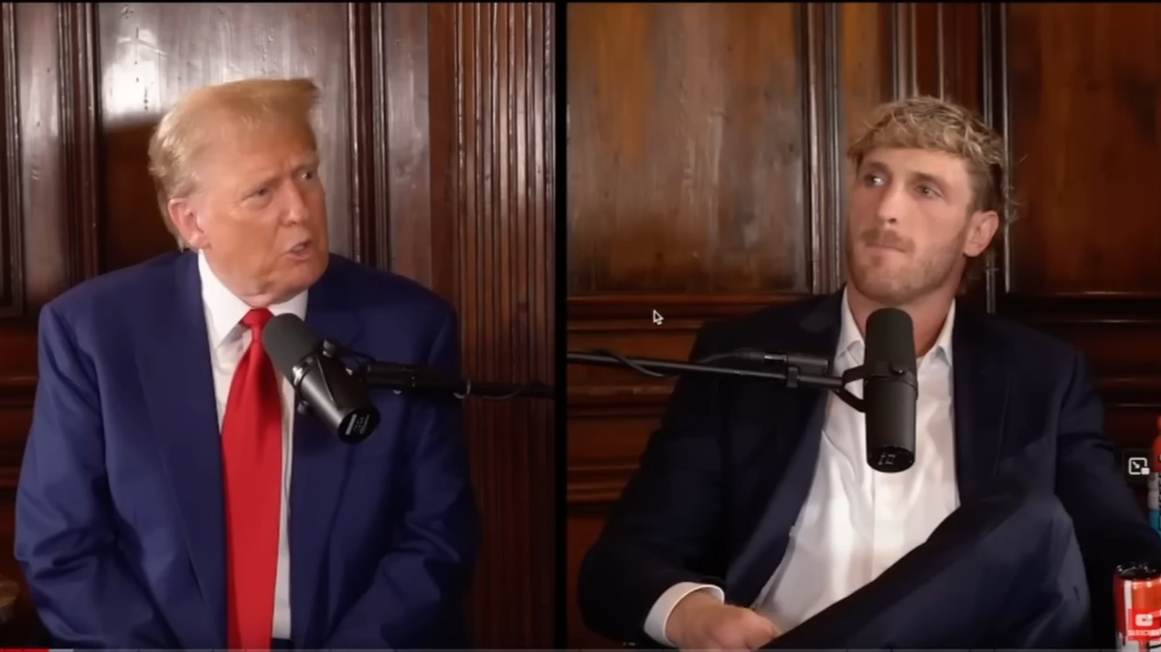 Logan Paul interviews Trump - then critics start panicking online