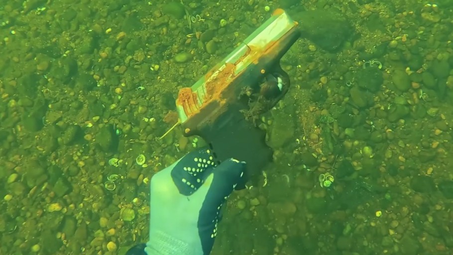 Where bodies were found, he went diving - then a rusty gun changed ...