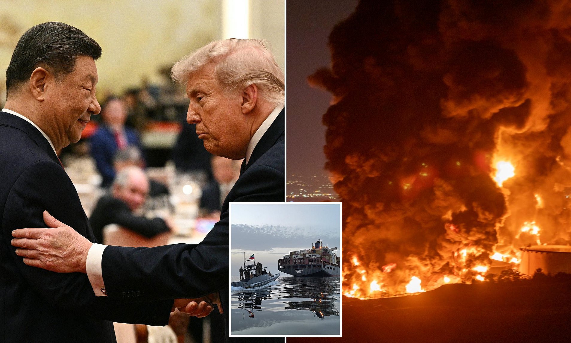 Chaos continues in Hormuz as Trump and Xi meet in China and 'agree' the ...