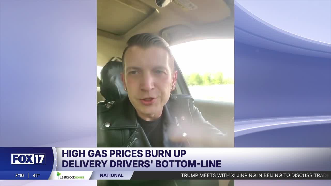 High gas prices are eating into delivery drivers' bottom line