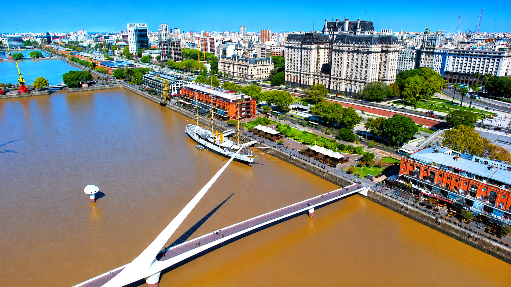 Buenos Aires’ tango inspired bridge rising over the waterfront