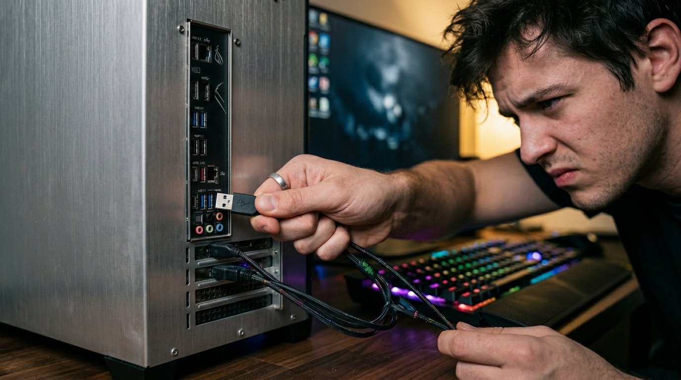This explains why your mouse is most likely plugged into the incorrect ...