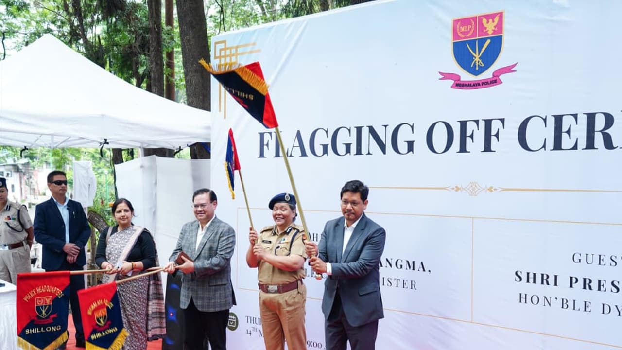 Conrad Sangma flags off new fleet of 95 vehicles for Meghalaya Police
