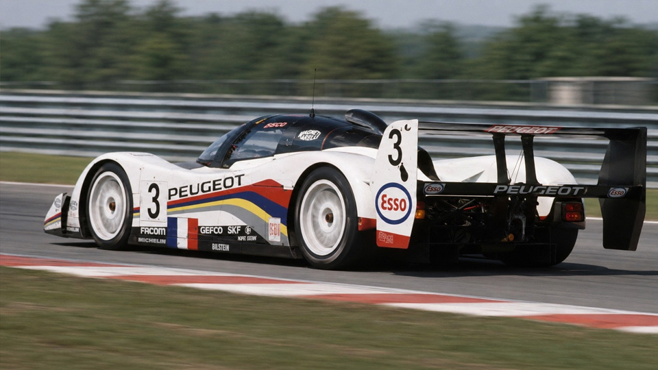 Peugeot 905 V10 exhaust note full throttle 12,500 RPM