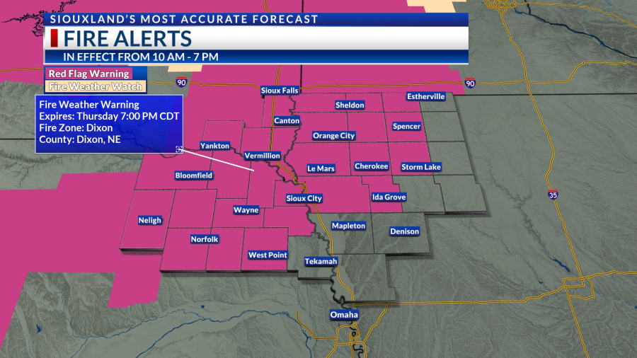 May 14th AM: Elevated fire risk and blowing dust for Siouxland