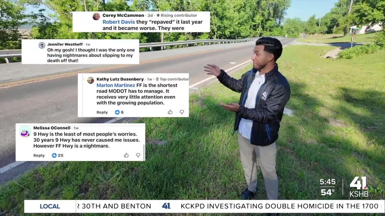 Repairs to Route FF near Parkville aims to improve safety and road ...