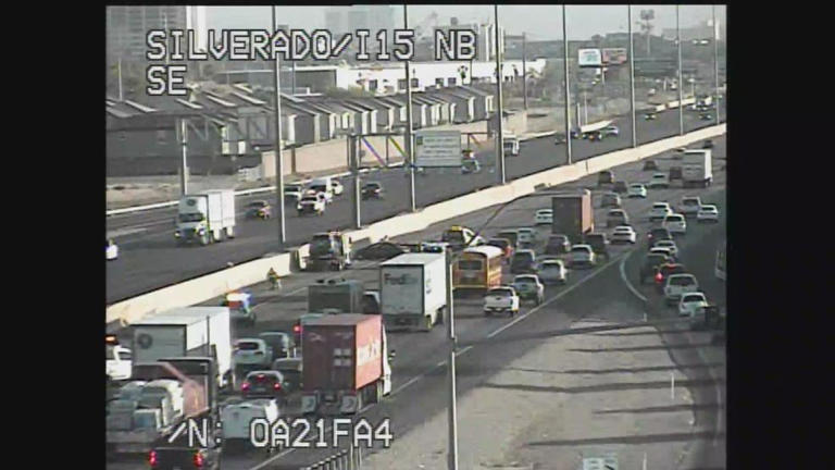 1 person transported after rollover crash on NB I-15 near Silverado Ranch