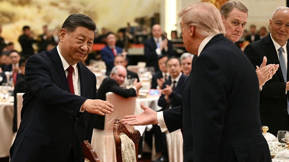 Flattery and fanfare as Trump welcomed to China - but thorny issues remain