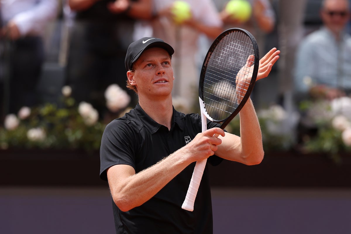 Sinner breaks Djokovic record to storm into Italian Open semi-finals