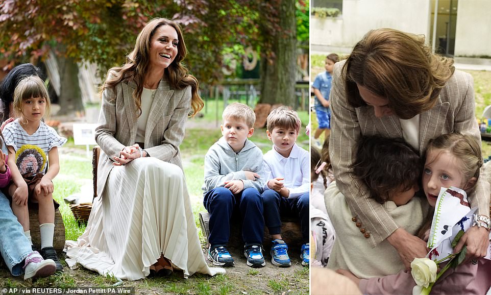 Kate visits pre-school on second day of Italy trip