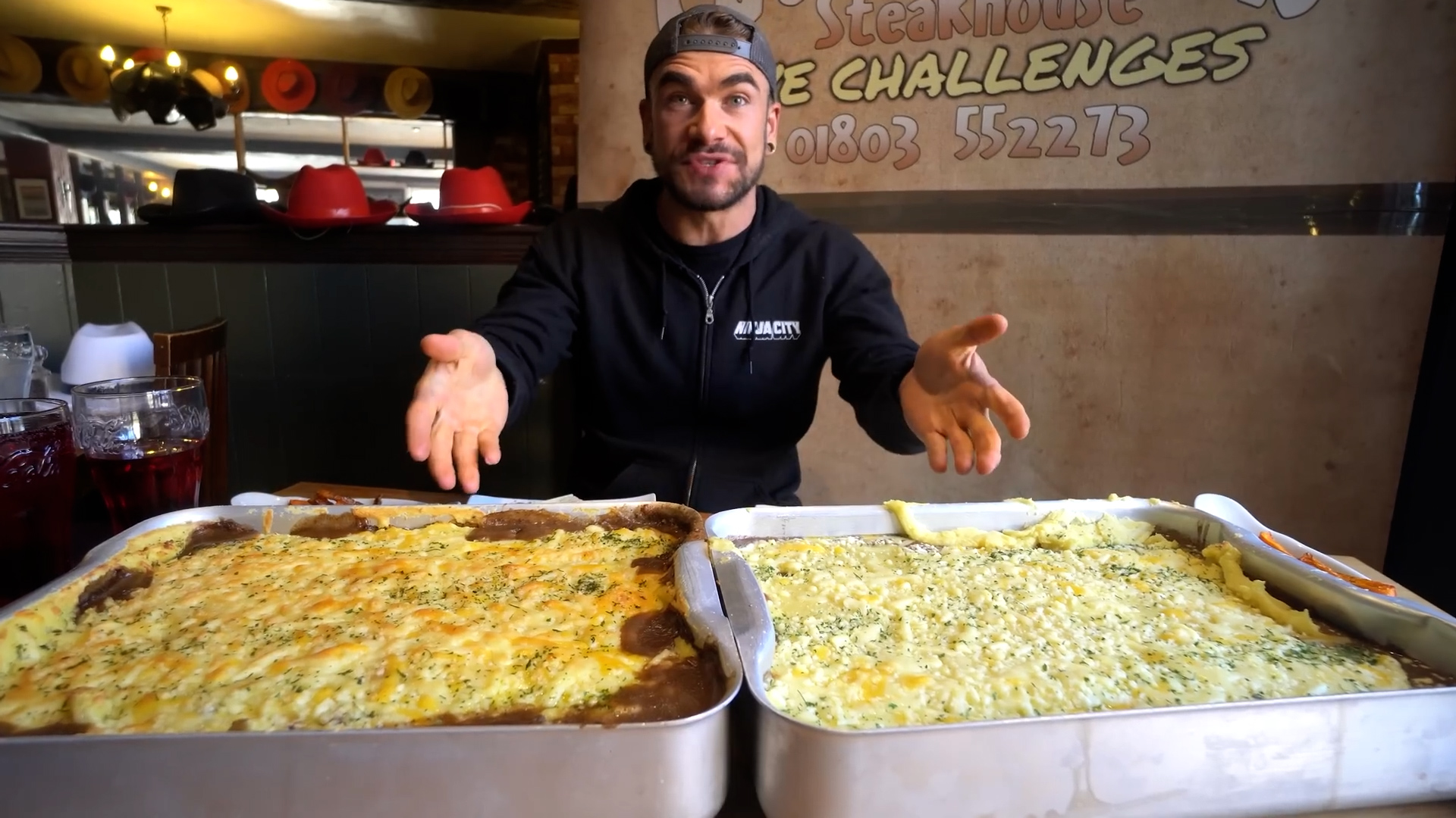 Man attempts two gigantic cottage pies and instantly regrets it