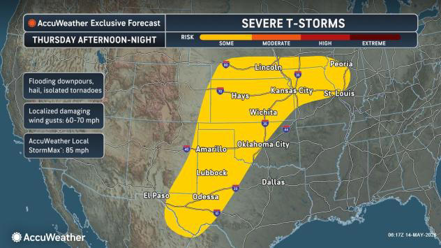 Multiday severe weather risk across the central US, with the biggest ...