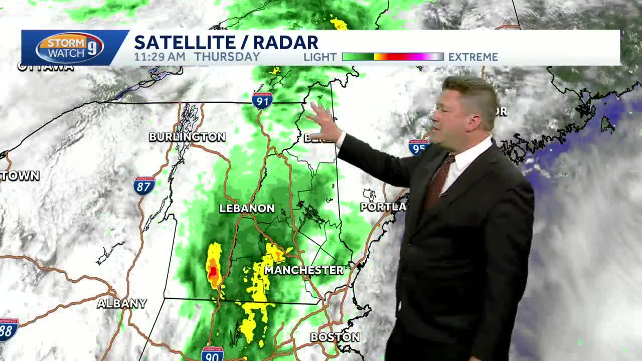 Video: Downpours possible amid steady rain