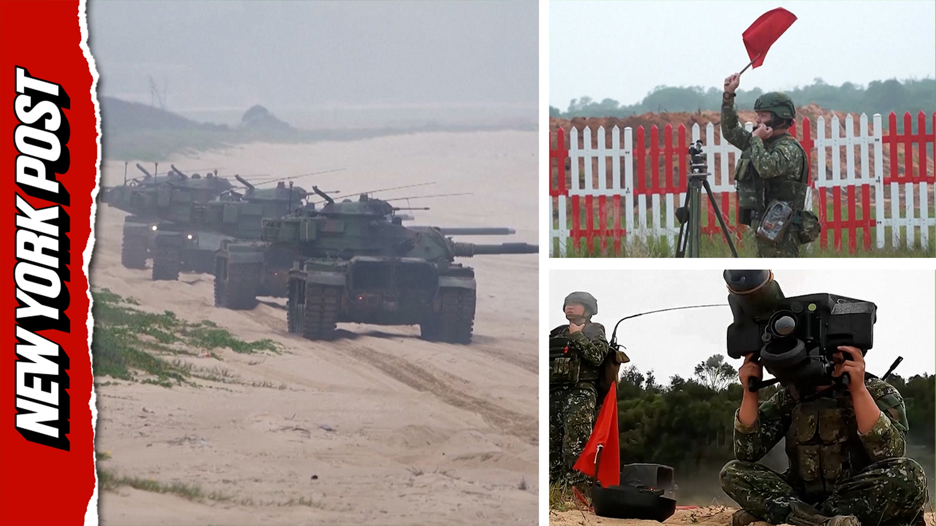 Taiwan holds live-fire military drills as Trump meets China's Xi