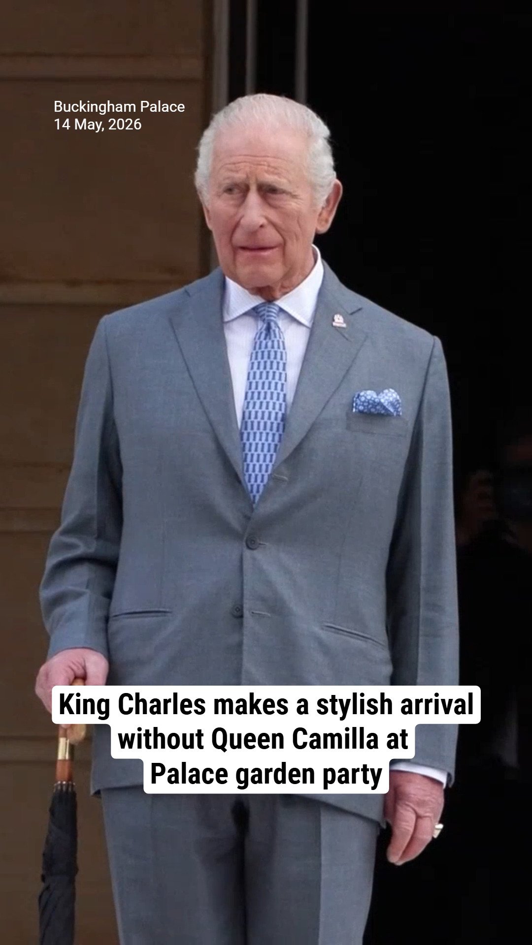 King Charles makes a stylish arrival without Queen Camilla at palace ...