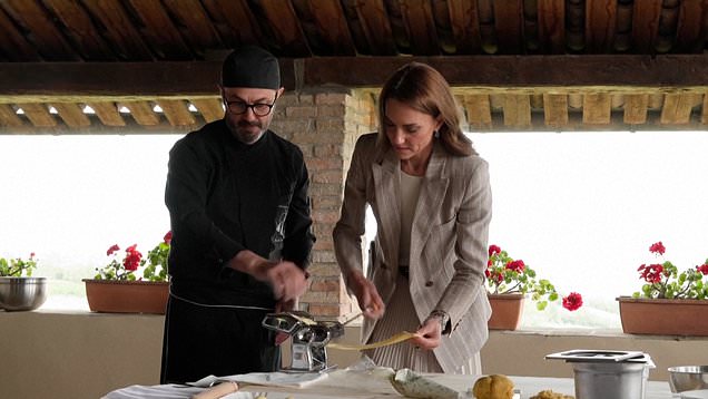 Princess Kate learns how to make pasta in Italy