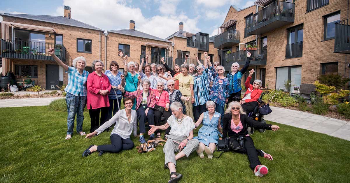 This all-women apartment complex is home to 26 elderly singles ...