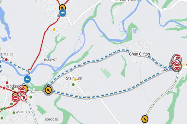 Busy West Cumbrian route closed today due to highways work