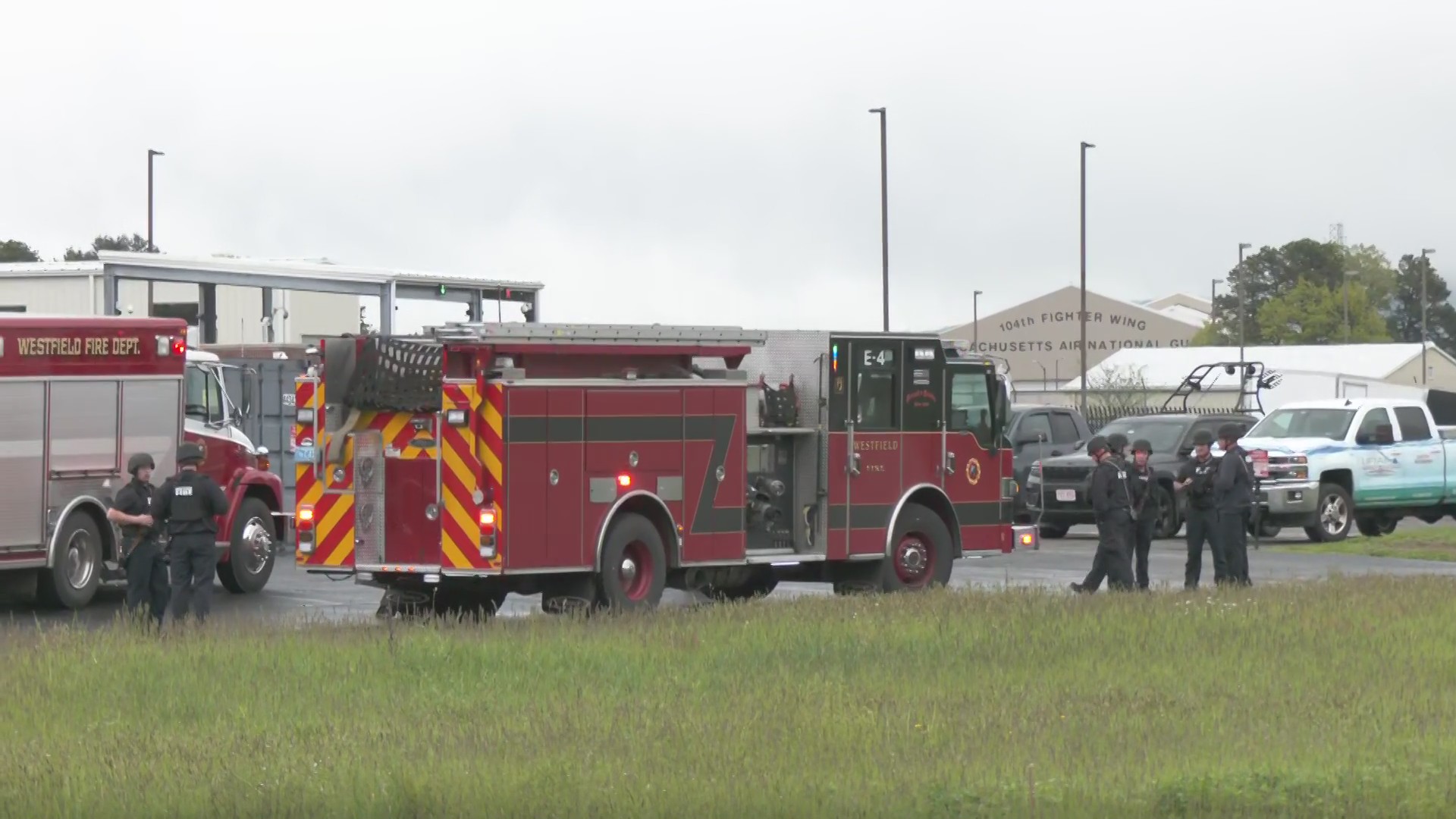 Police activity at Barnes Air National Guard Base