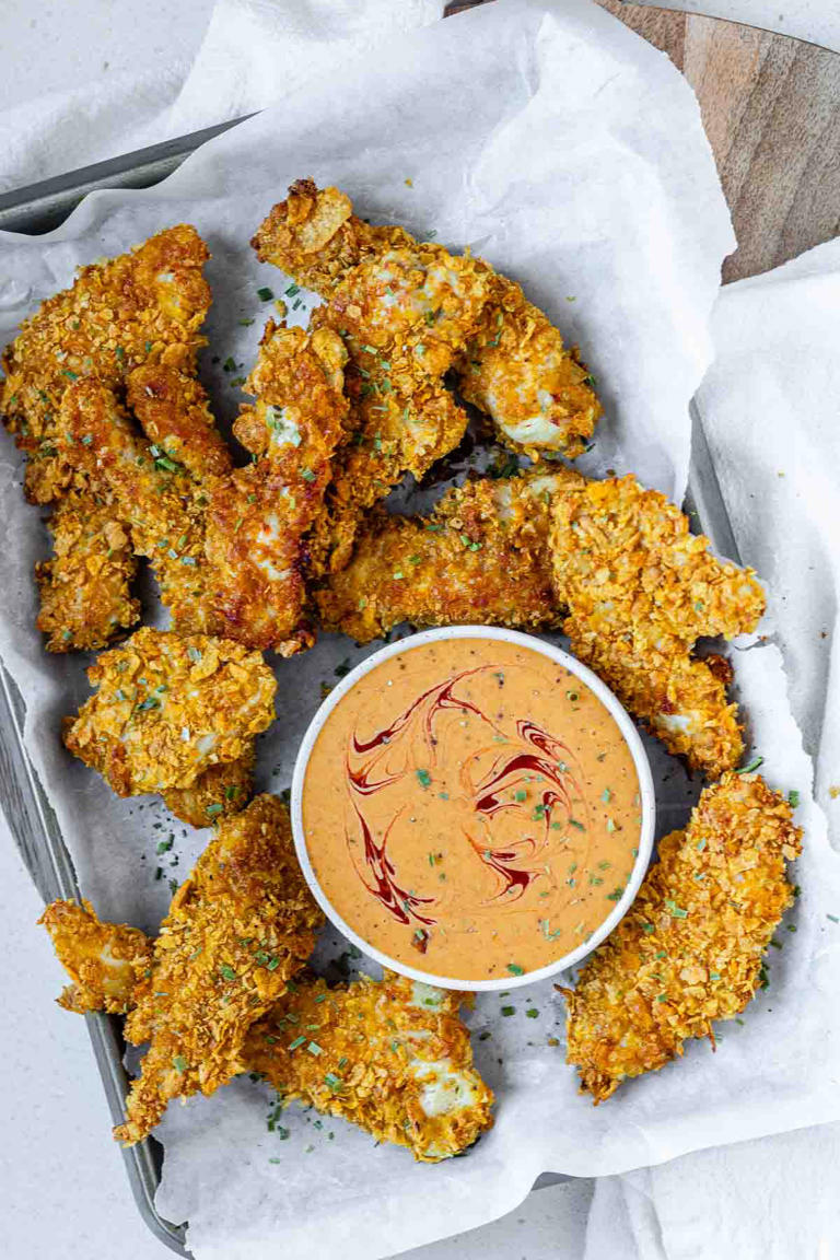 Cornflake chicken strips