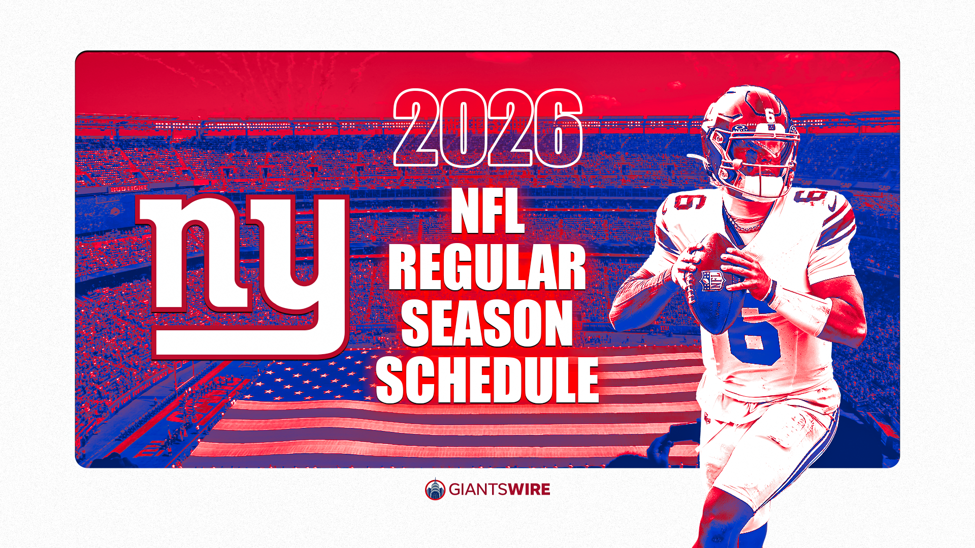 New York Giants 2026 schedule: Dates, times, TV channels for every game