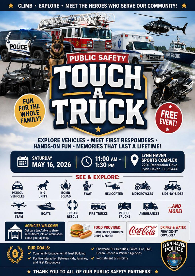 Touch a Truck event to be held at Lynn Haven Sports Complex