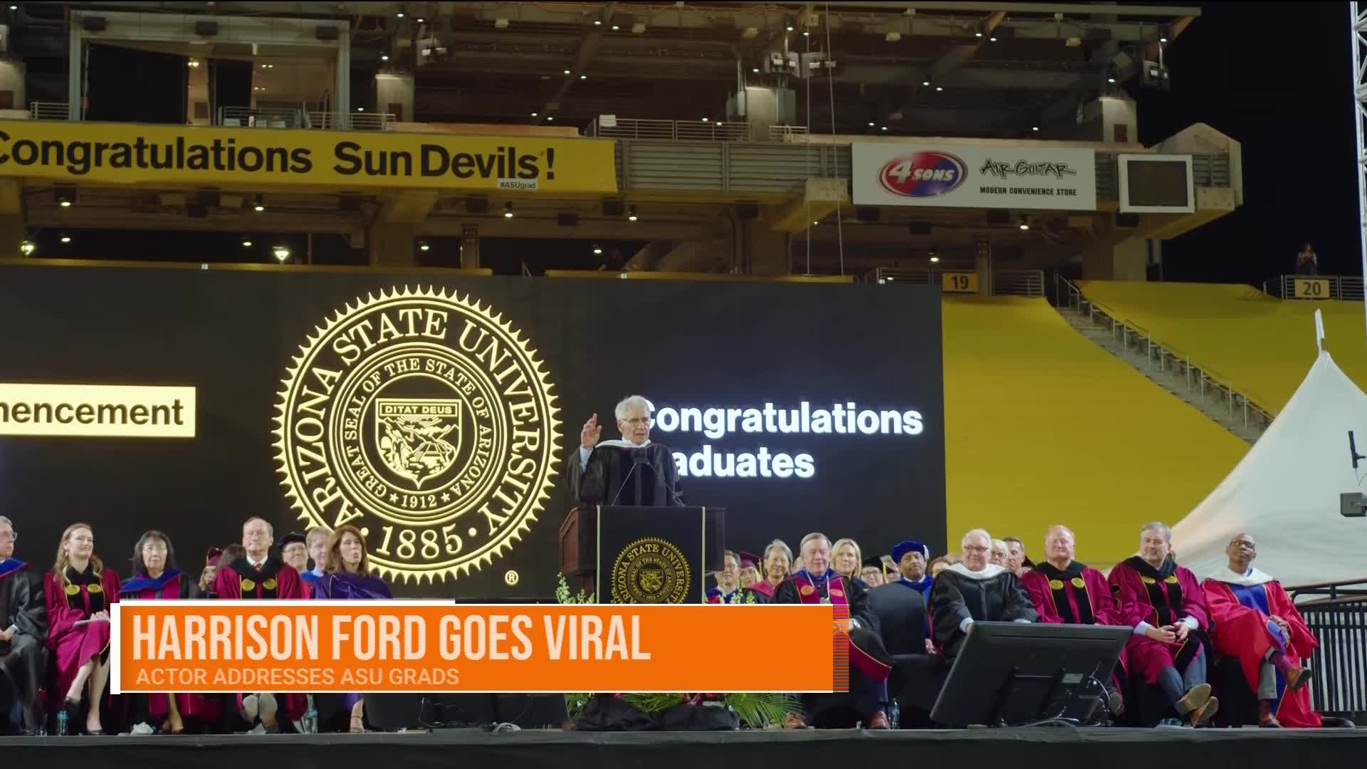 Harrison Ford rouses graduates with viral speech and more hot topics
