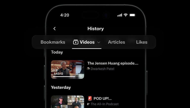 X's new history tab is more than a bookmarks upgrade