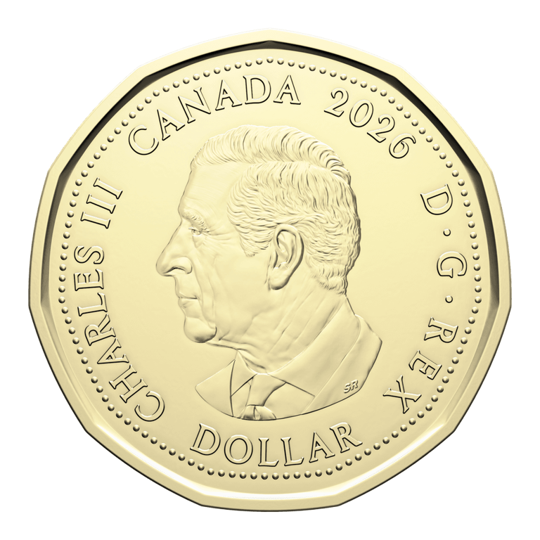 Canada's new coin is a red, orange and white loonie and you can find it ...