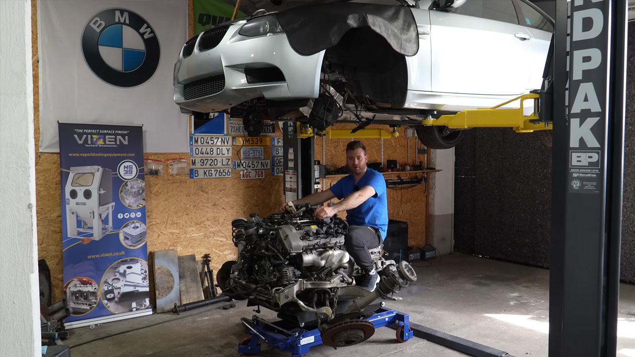 Complete teardown of a blown up BMW M3 engine