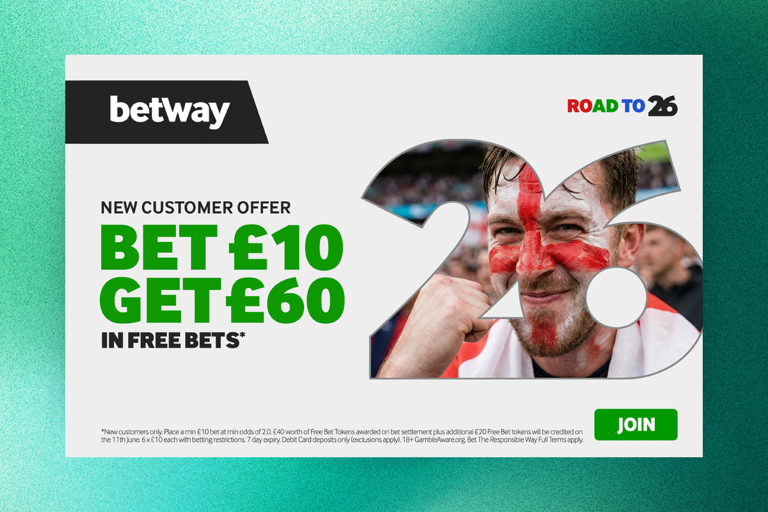 Betway sign-up offer: Get £60 in free bets with Betway welcome offer