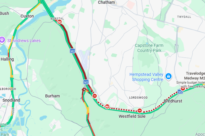 M2 diversion route in full as 'medical emergency' shuts motorway near ...