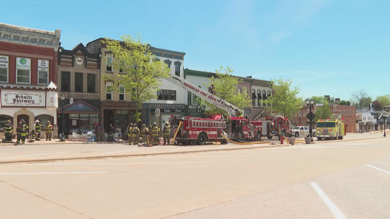 Monroe fire draws large response, damages historic downtown block