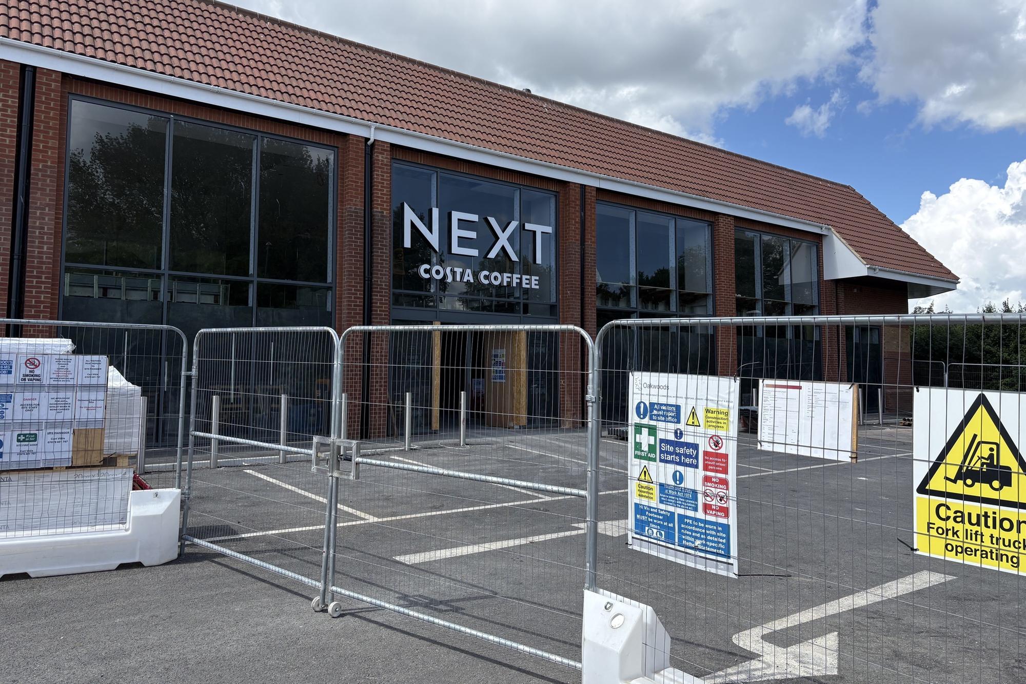 Signage installed for brand new Next store with Costa Coffee in Chichester