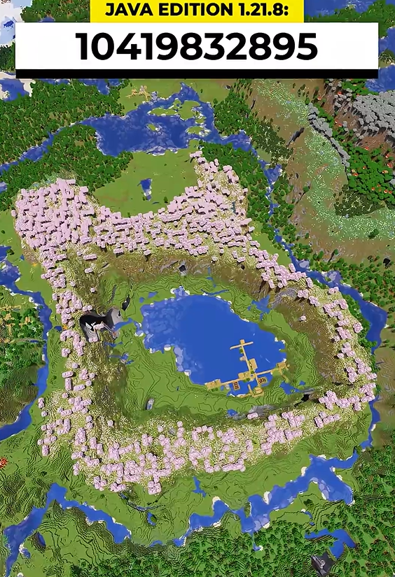 Cherry Grove Circle Village seed guide | Minecraft biome exploration ...