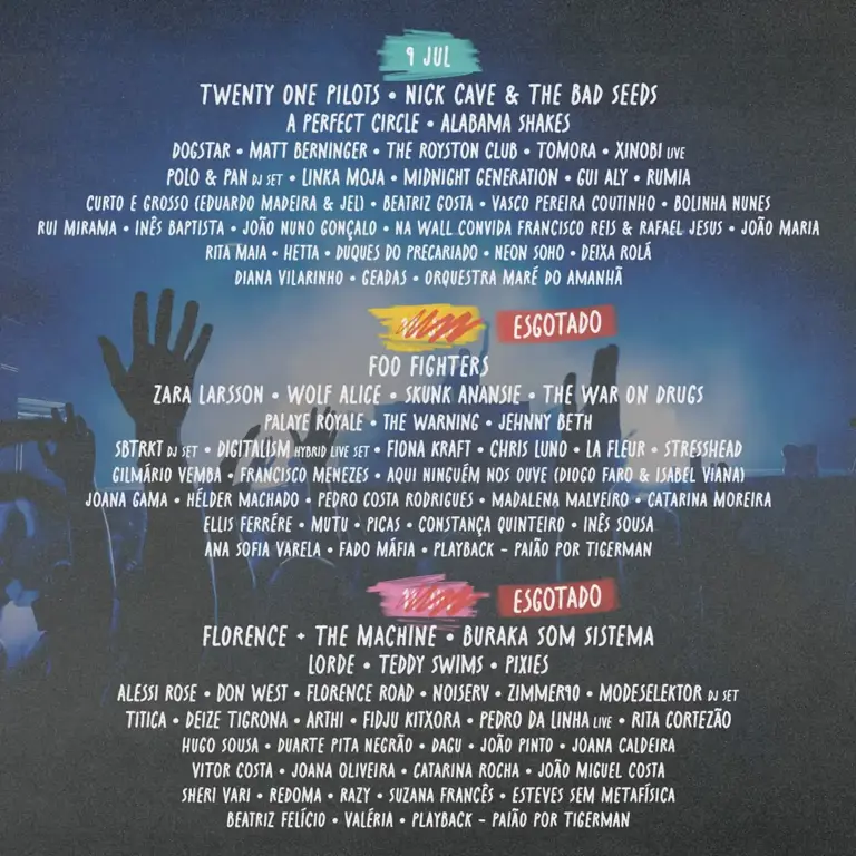 NOS Alive 2026: Primeiro dia do festival a caminho de esgotar