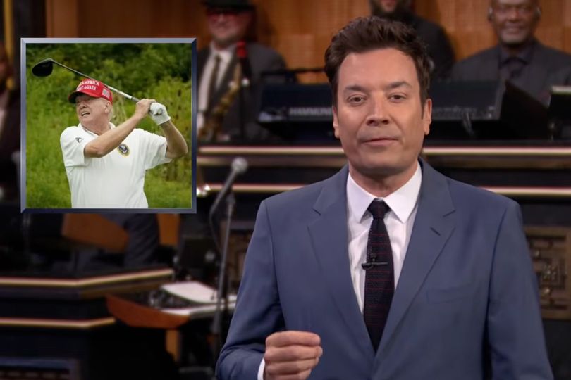 Jimmy Fallon’s brutal song mocks Donald Trump’s weekly ‘tan, golf, fix ...