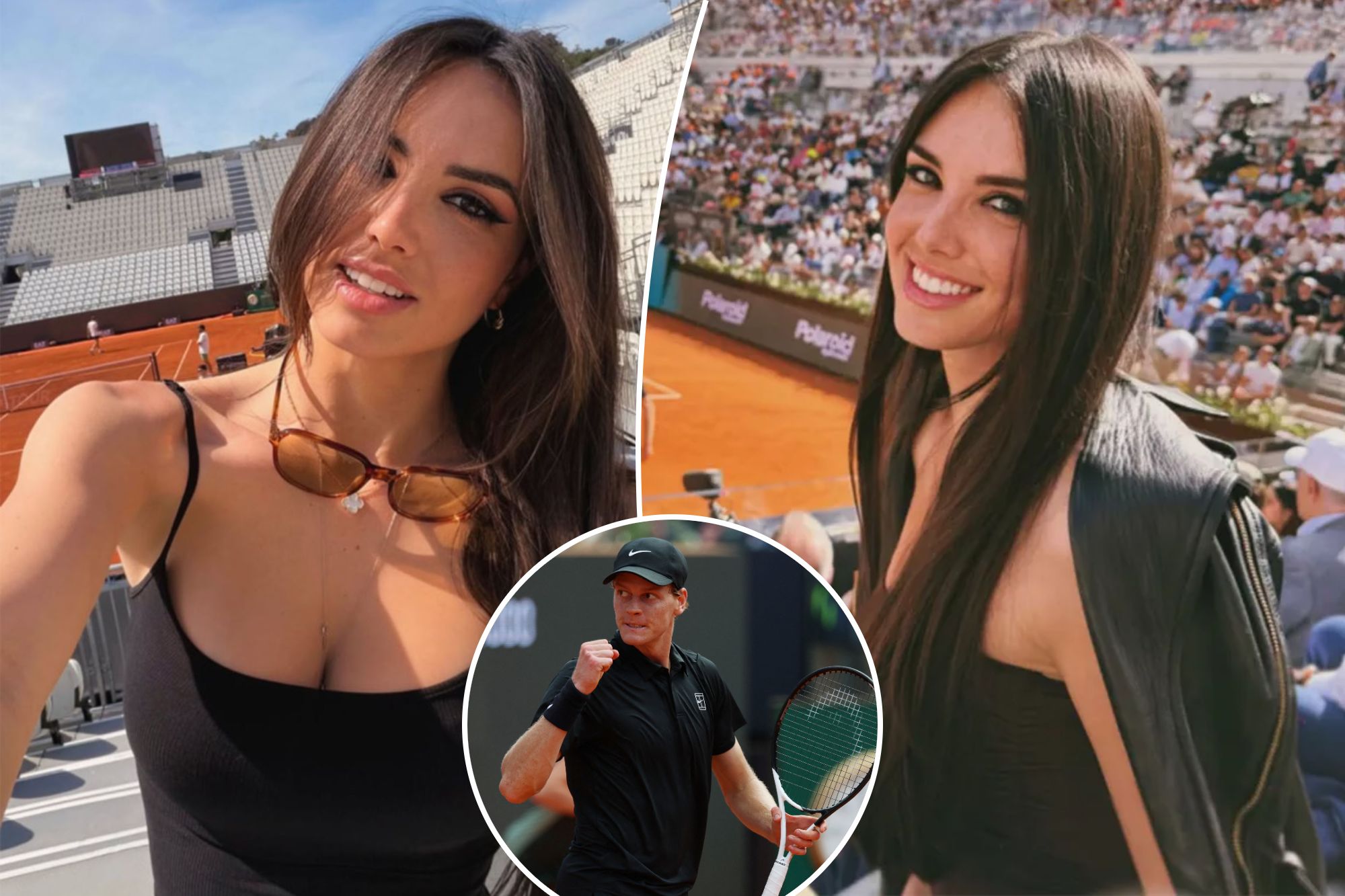 Stunning TV presenter Giusy Meloni takes in Jannik Sinner match at ...