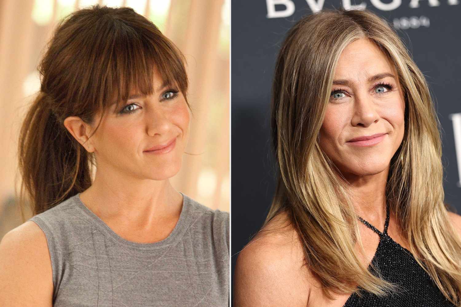 Jennifer Aniston shares photos of herself with bangs with a PSA to ...